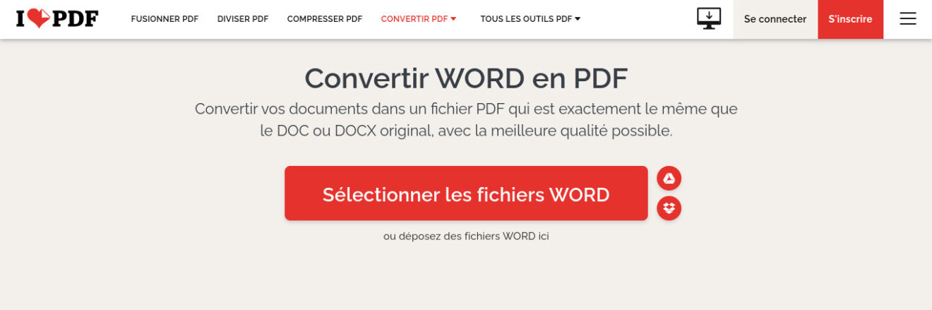 Comment convertir un document Word en PDF